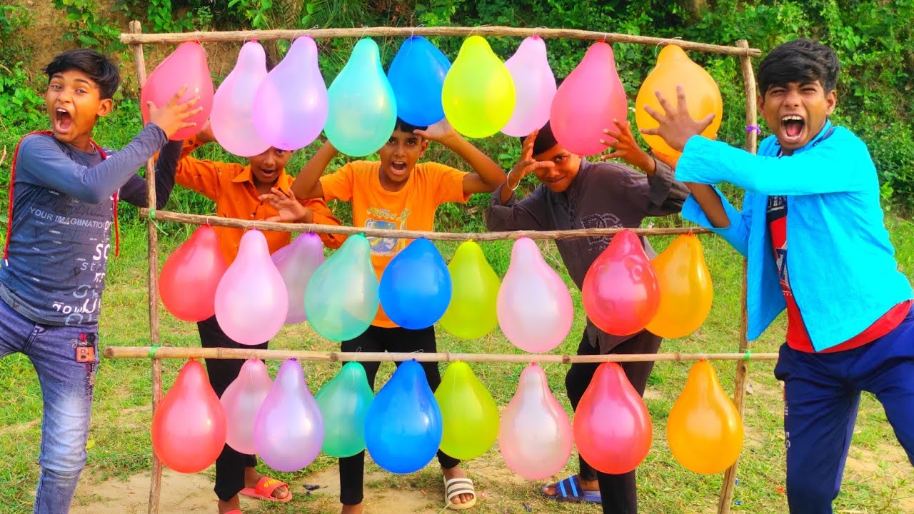 outdoor fun with Flower Balloons and learn colors for kids by I kids ...