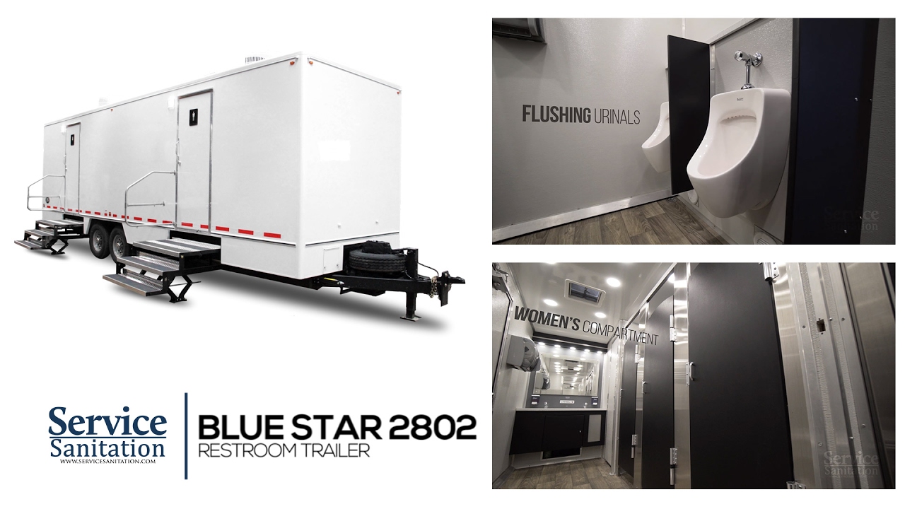 Blue Star 2802 Restroom Trailer Rental - YouTube