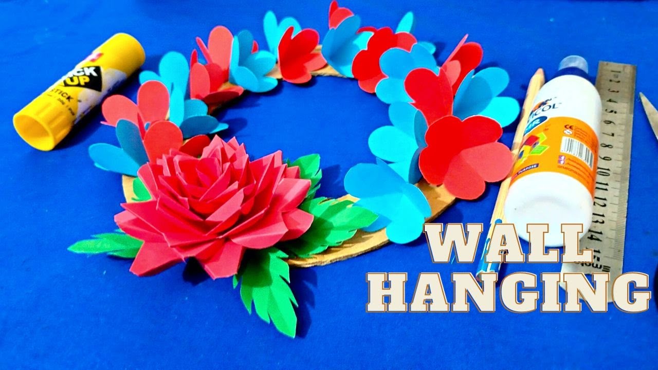 A Amazing Origami Wall Hanging With A Beautiful Red Rose | DIY Crafts ...