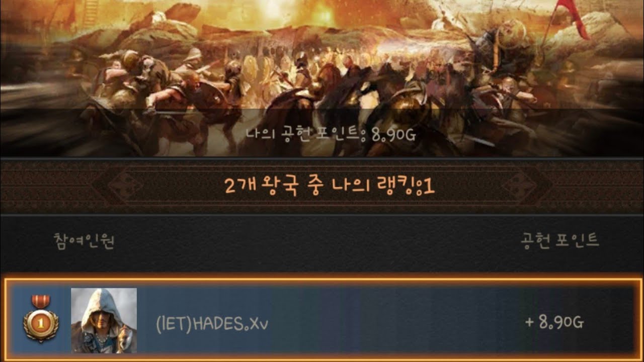 라이즈 오브 엠파이어(Rise of empire) Kill Event. 286 vs 24 [8.9G Point]*HADES.Xv ...