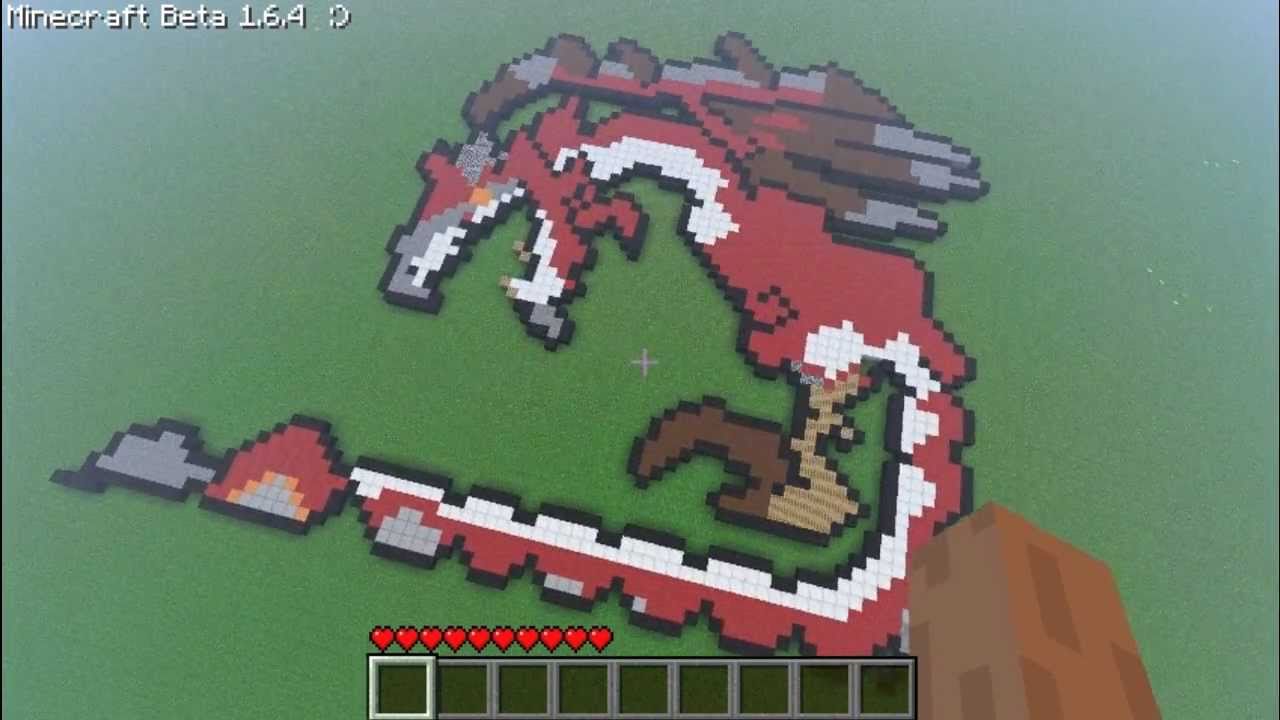 Minecraft Pixel Art - Rathalos - YouTube