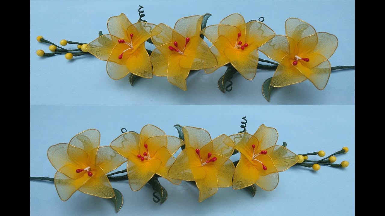 How to make nylon stocking flowers # Nylon stocking flowers tutorial ...