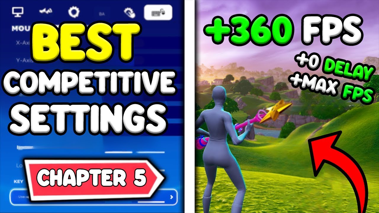 The BEST Competitive Settings in Fortnite Chapter 5! 🔧 (FPS Boost + 0 ...