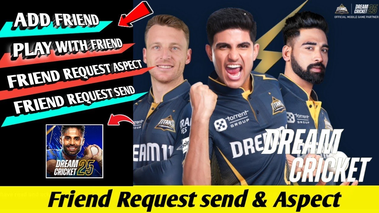 How to do friends request send and aspects in Dream Cricket 25🔥 - YouTube