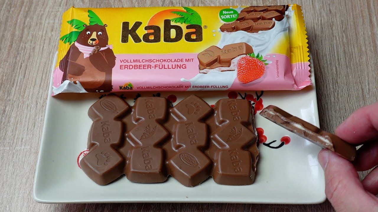 Kaba Vollmilchschokolade mit Erdbeer-Füllung 🍓 Wie schmeckt die neue ...