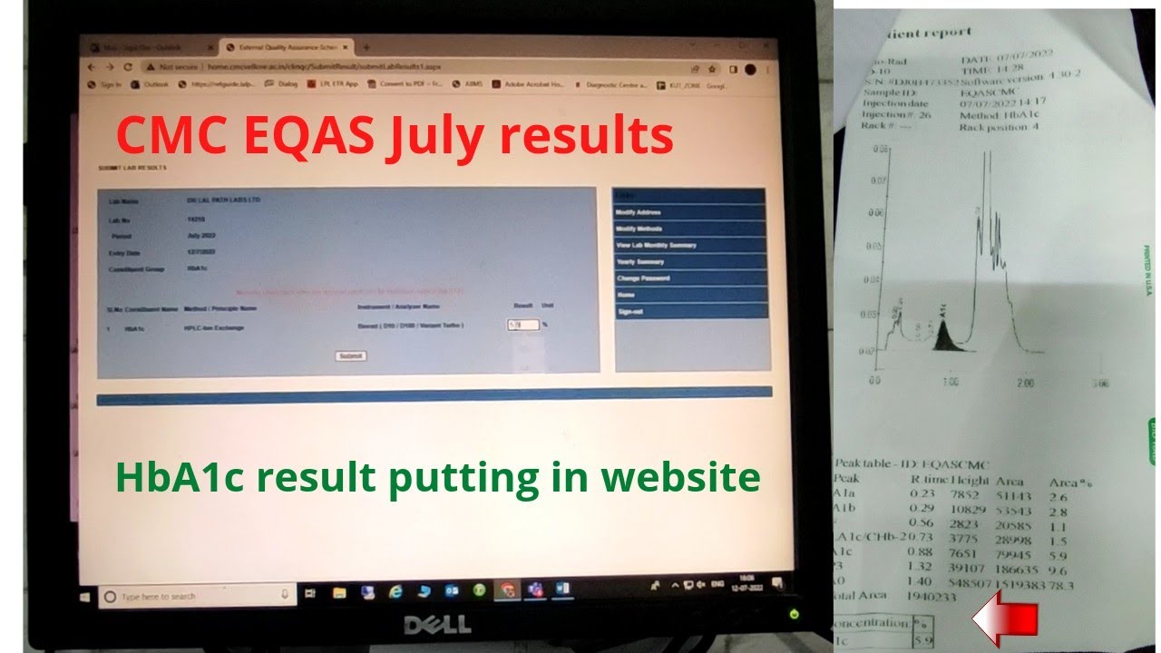 EQAS results of HbA1c | CMC EQAS July results | How to put results ...