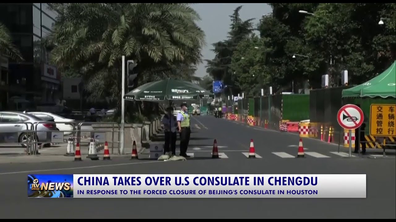 CHINA TAKES OVER U.S CONSULATE IN CHENGDU - YouTube