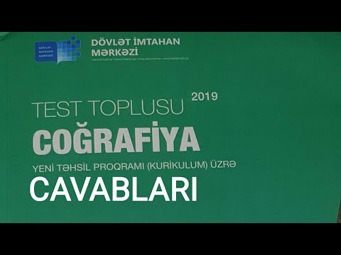 COĞRAFIYA TEST TOPLUSU 2-CI HISSE CAVABLARI  2019 DIM