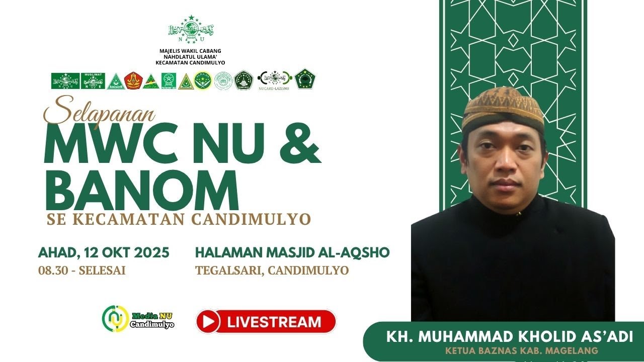 Selapanan MWC NU & Banom se Kecamatan Candimulyo I Pembicara KH ...