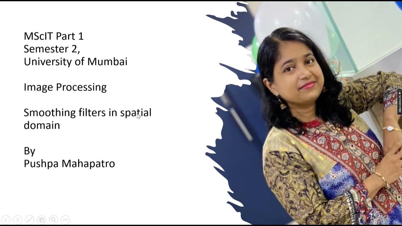 02 Smoothing Filters Spatial Domain|| Image Processing || M.Sc. IT Part ...