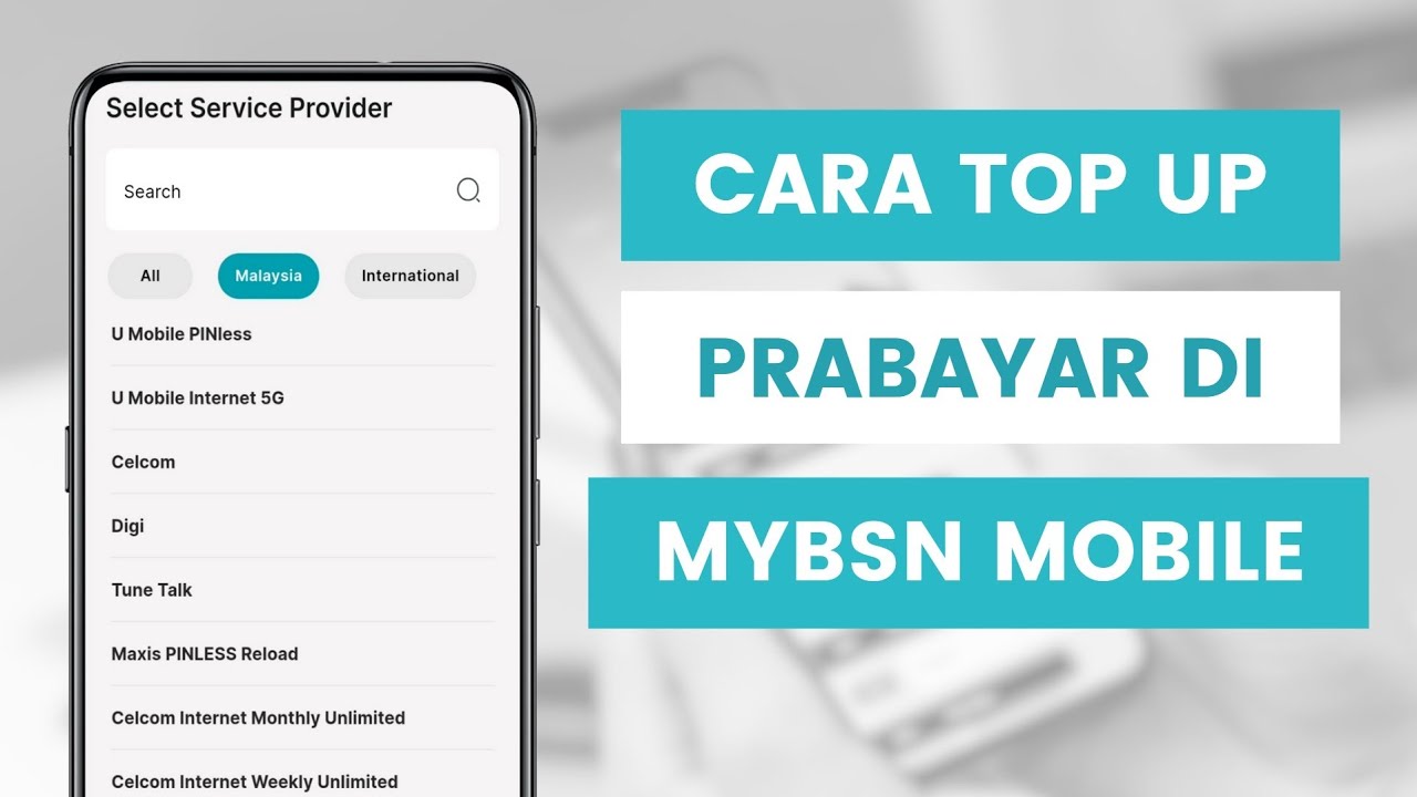 Cara Tambah Nilai Kredit Prepaid Di Aplikasi myBSN Mobile Dari Akaun Bank BSN Anda - YouTube