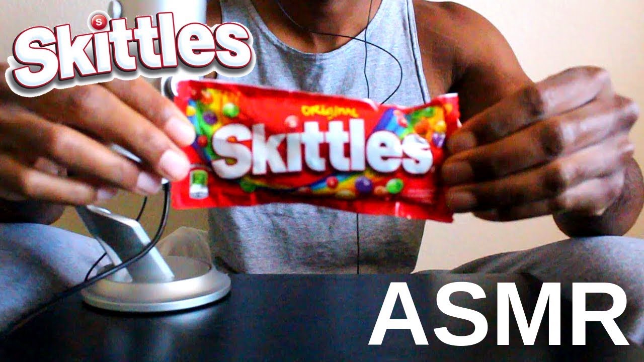 ASMR EATING SKITTLES CANDY NO TALKING ( crunchy mouth sounds ) | ASMR ...