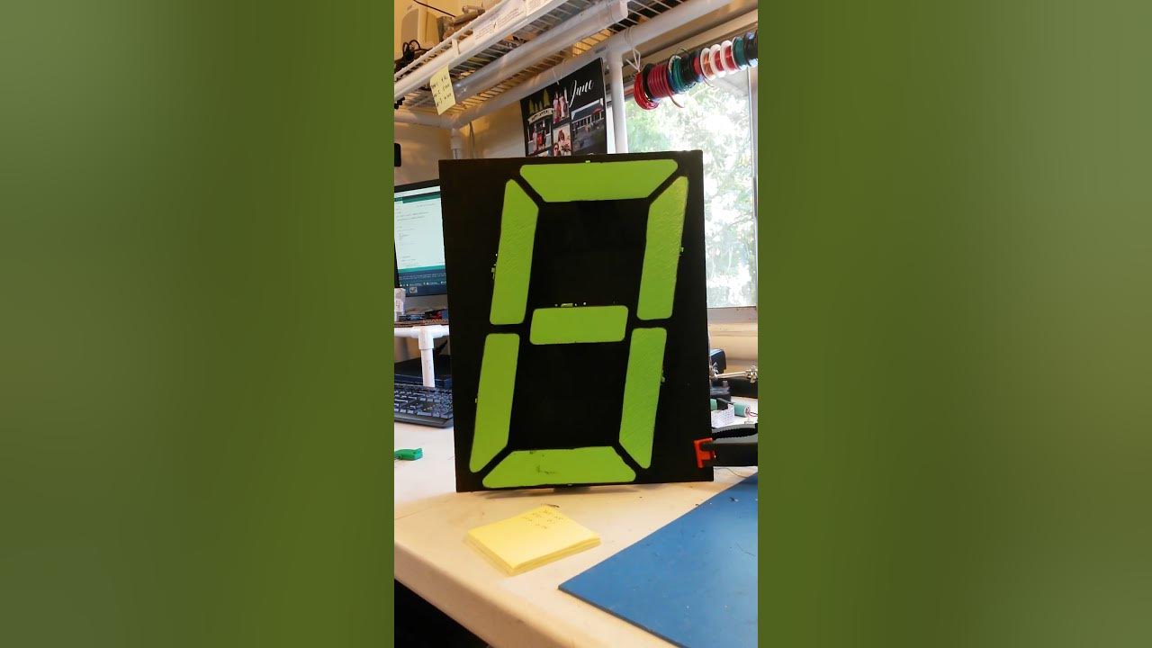 Servo driven 7 segment display - YouTube