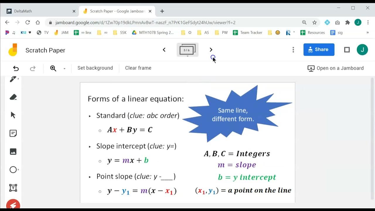 Delta Math Slopes of parallel/perpendicular Lines - YouTube