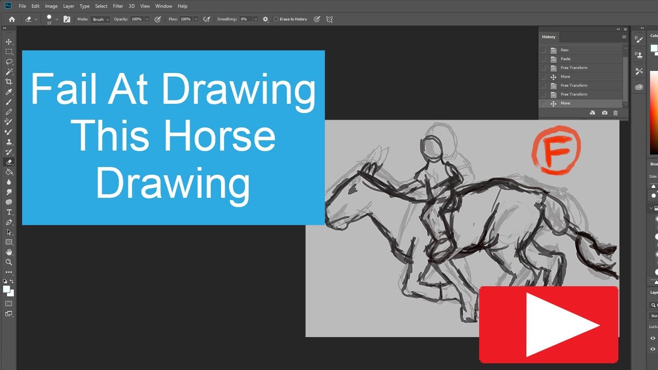 Fail At Drawing This Horse Drawing - YouTube