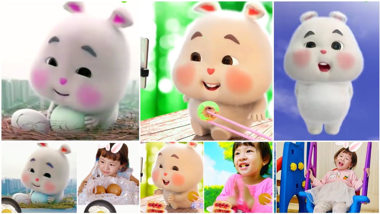 Qania & kelinci lucu si embul | kompilasi - YouTube