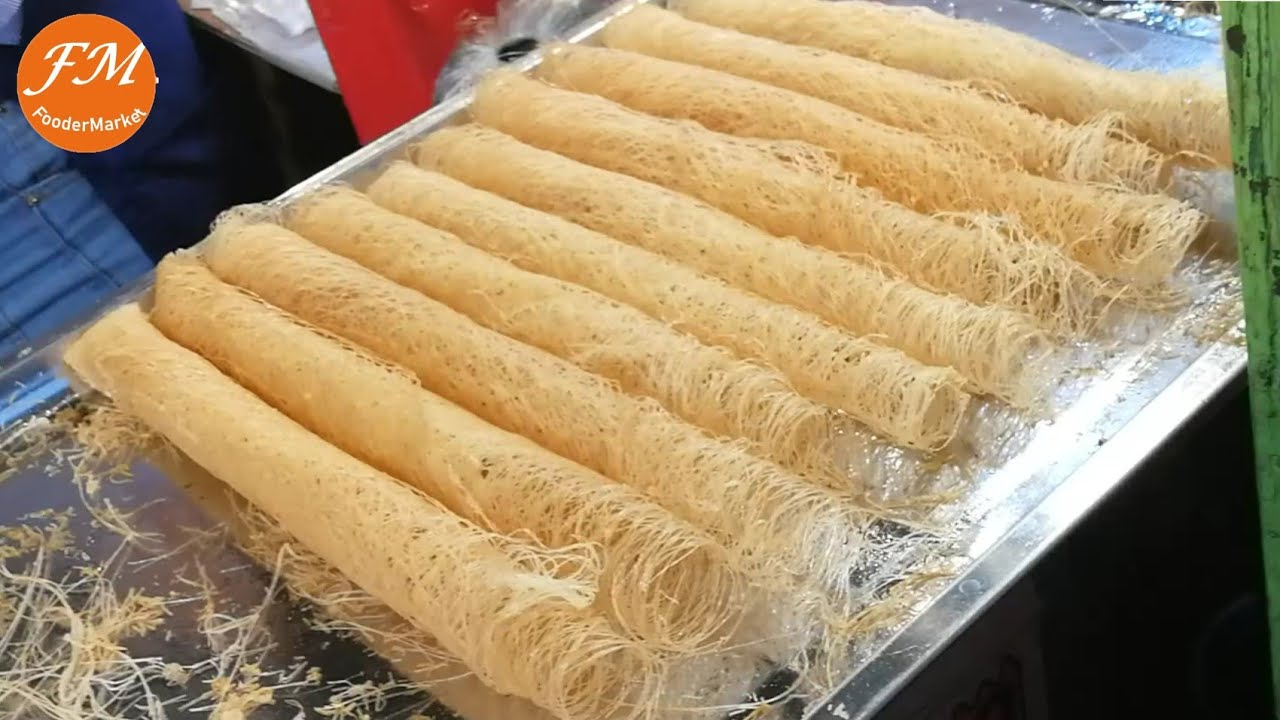 Nesting Crispy Sweet "Khanom La" Vintage Dessert l ขนมลา - Bangkok ...