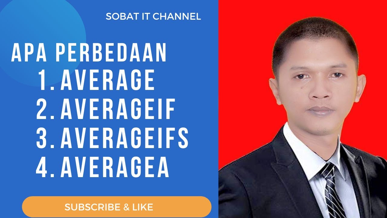 Apa Perbedaan Average Averageif Averageifs Dan Averagea Youtube