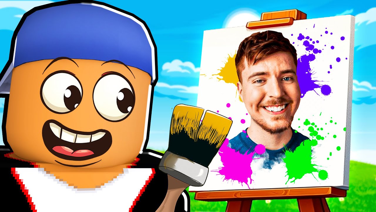 Paint The Youtuber For $10,000 Robux - YouTube