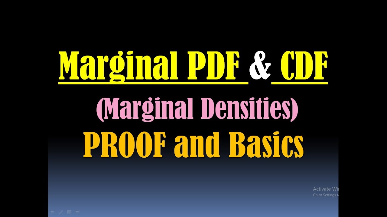 Marginal PDF (Proof) - Marginal Densities and Distribution- Joint ...