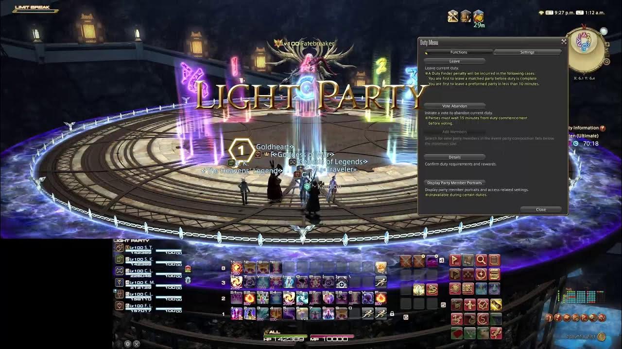 Final Fantasy XIV FRU Prog - YouTube