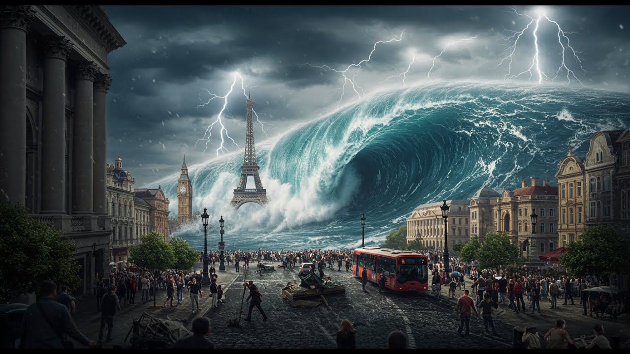 Mega Tsunami 2025: Europe Engulfed by the Endless Ocean (AI Cinematic ...