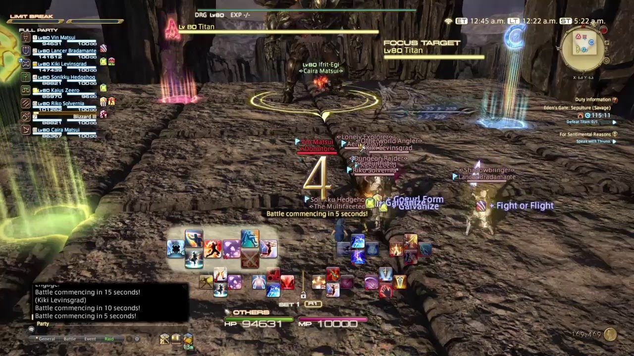FFXIV Raid night e4s - YouTube
