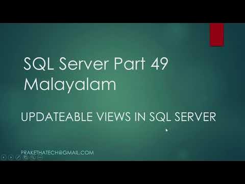 SQL Server Part 49 | Updatable views in SQL Server | Malayalam - YouTube