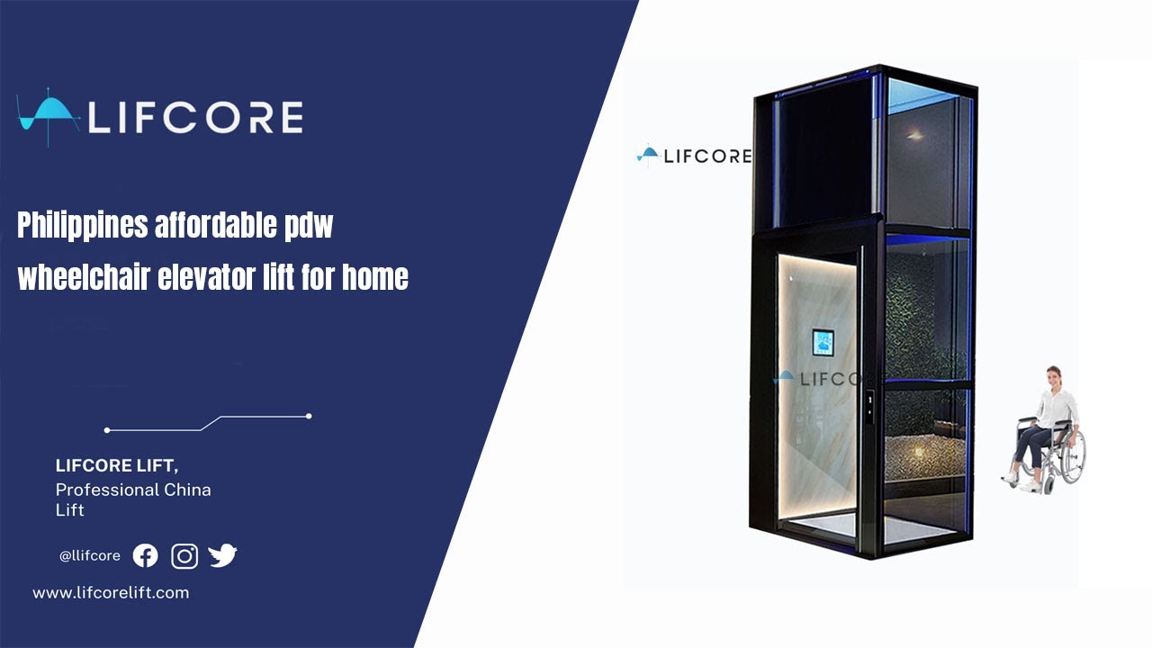 Philippines affordable pdw wheelchair elevator lift for home - YouTube