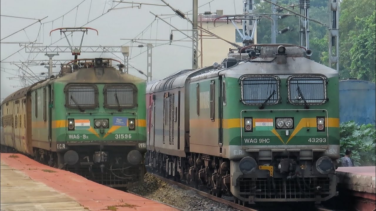 Dangerous Green Monster WAG-9 with LHB & ICF Trains at Top Speed | WAG ...