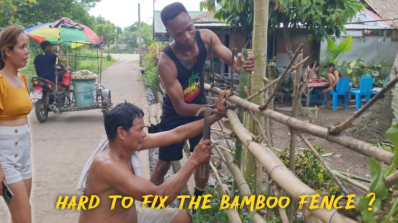 How we FIX Our BAMBOO Fence | Inside Filipino Village Home | Asawa Ko ...