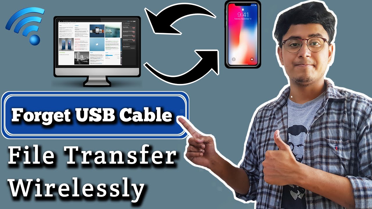 Transfer Files Between PC and Mobile without USB Cable | Files Transfer ...