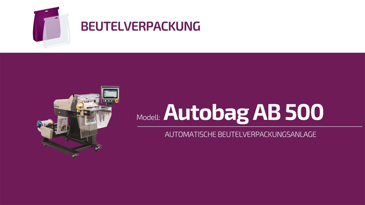 Beutelverpackungsmaschine Autobag AB500 - YouTube