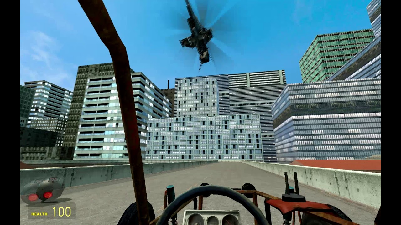 (Gmod) Moving Gunships & Bombing Helicopters in gm_bigcity - YouTube
