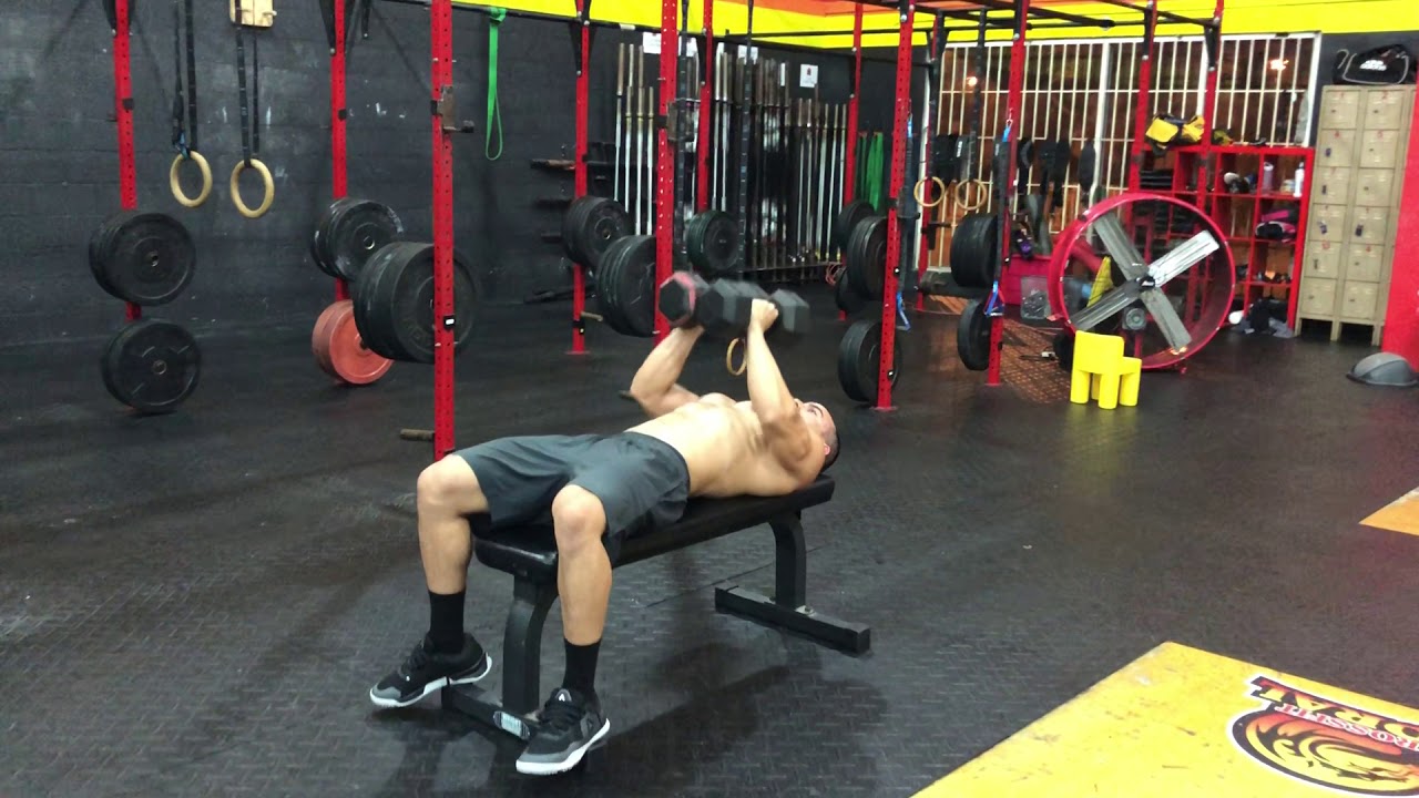 Close-Grip Dumbbell Bench Press - YouTube