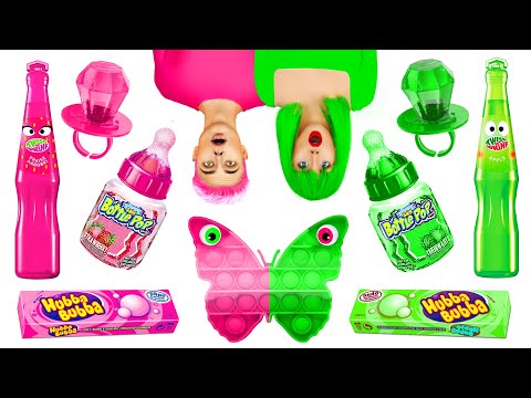 Pembe Yiyecek VS Yeşil Yiyecek Meydan Okuması | RATATA POWER’dan Bütün Gün Sadece Tek Renk Yeme