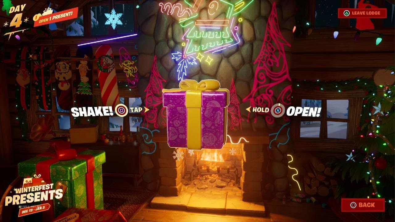Day 4 opening my Christmas Gift in Fortnite - YouTube