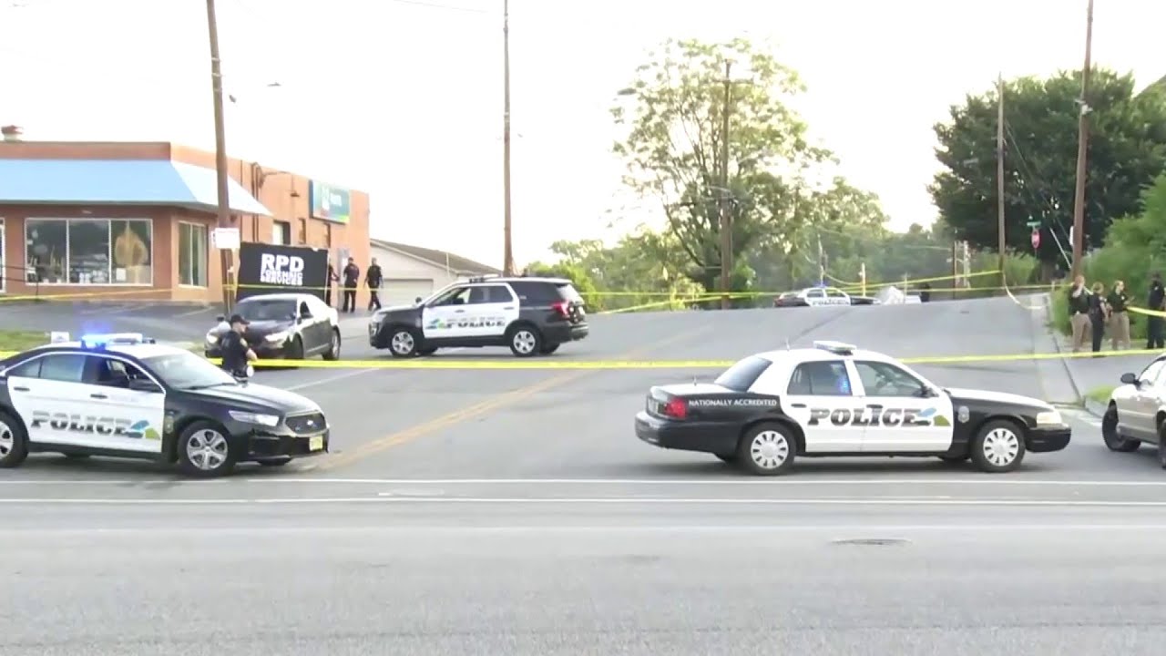 Police blocking roads after shooting - YouTube