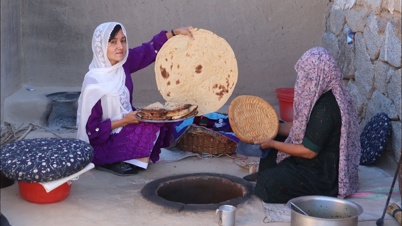 “Baking Tanoor Bread and Bolani in the Village” | Afghanistan vlog ...