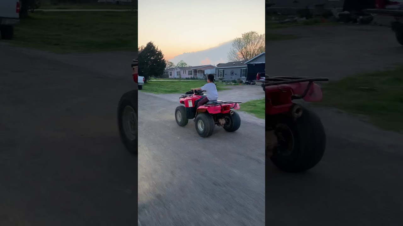 Riding our four wheelers - YouTube