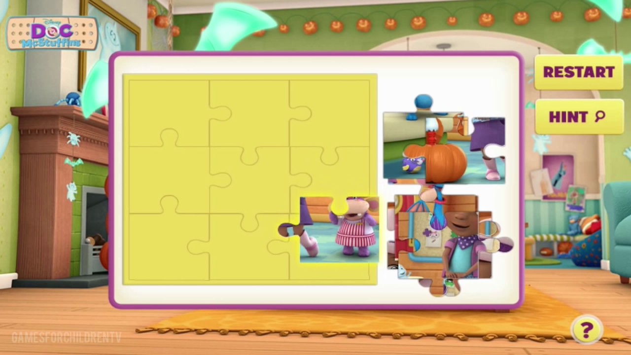Doc McStuffins - Full Game of Halloween Puzzle - Walkthrough - Disney ...