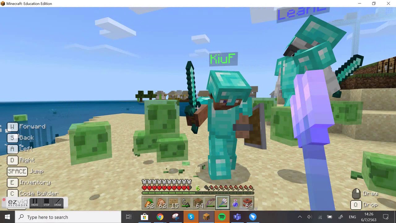 First Minecraft Slime battle ever made! - YouTube