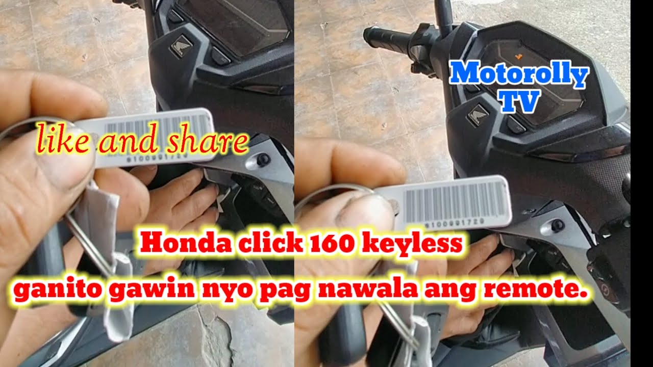 honda click 160 nawala ang remote - YouTube