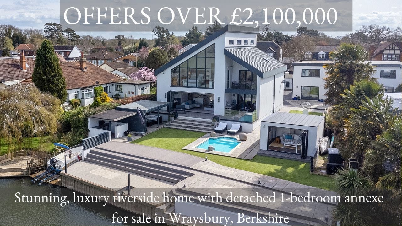 Stunning, luxury riverside home with detached 1-bedroom annexe for sale ...