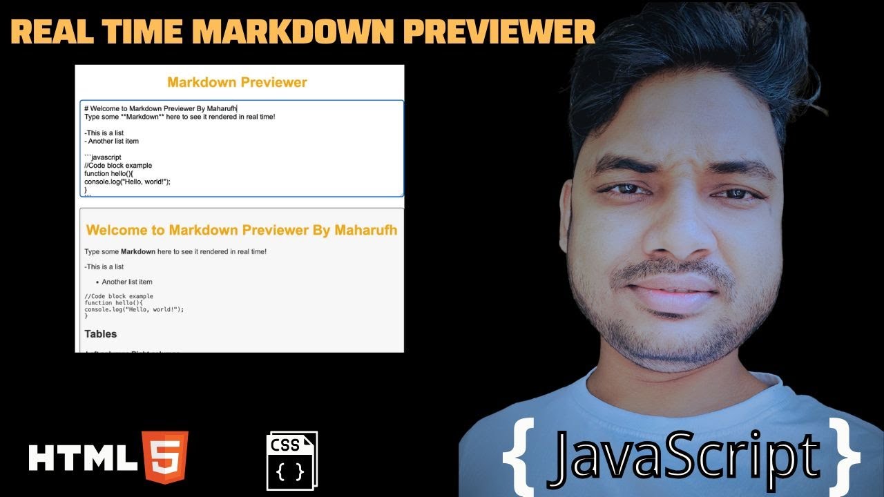 How To Make A Markdown Previewer In 2025 With The Help Of Htmlcss And Js