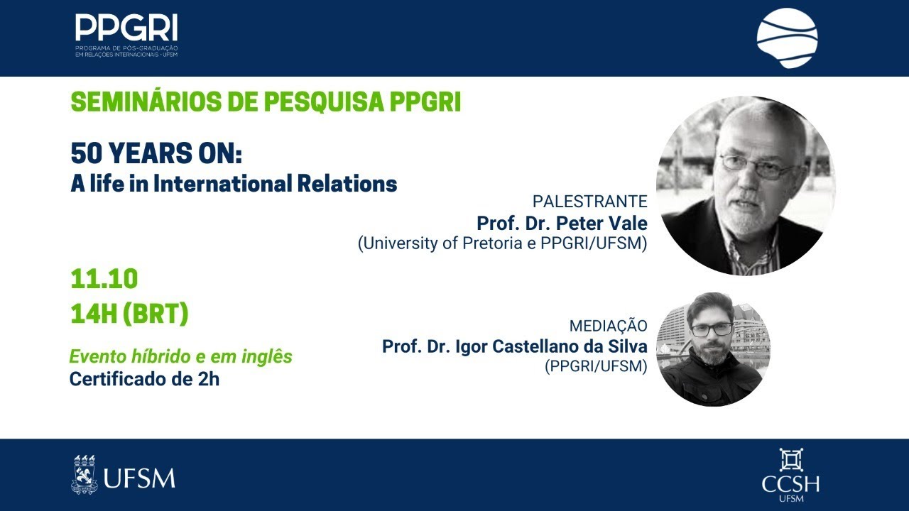 50 Years On: A Life in International Relations - Prof. Peter Vale ...