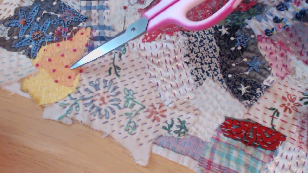 Part 2 Slow Stitch Journal Cover - YouTube