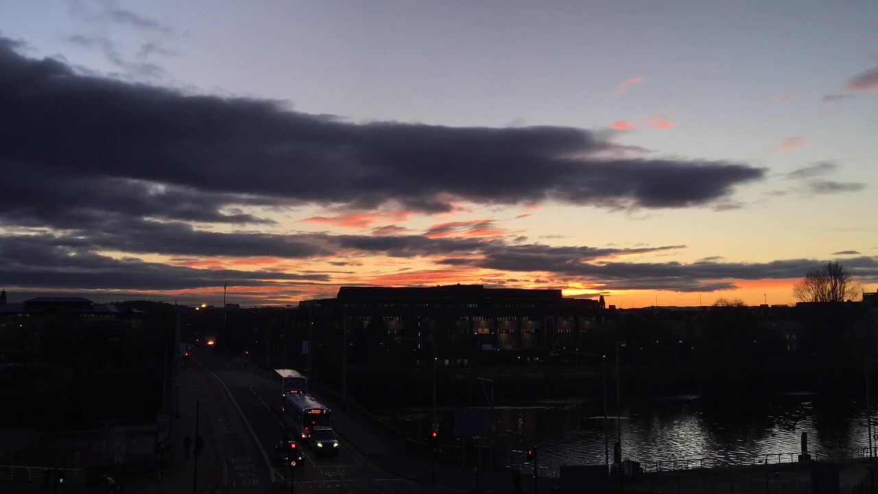 Sunset in Glasgow Scotland - Timelapse - YouTube