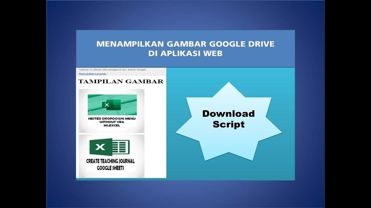MENAMPILKAN GAMBAR GOOGLE DRIVE DI APLIKASI WEB - YouTube
