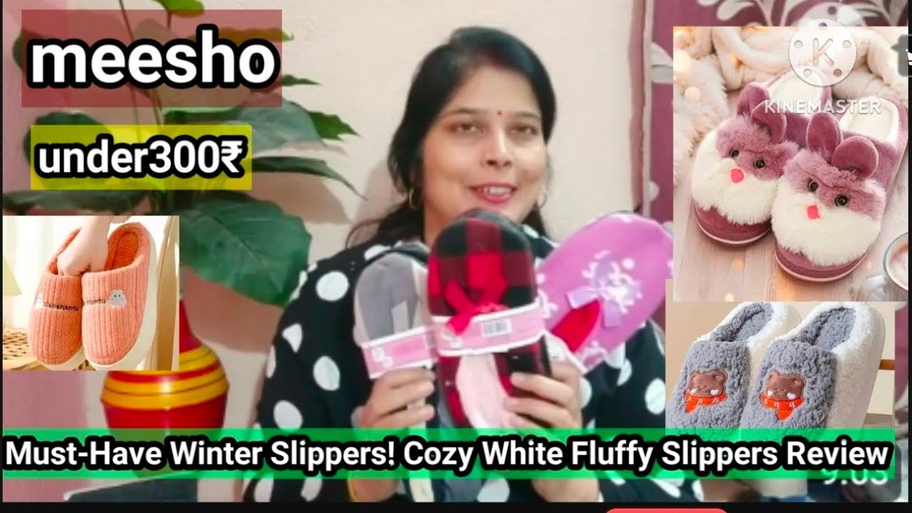 Meesho Cozy Winter Slippers | Soft, Warm & Aesthetic Footwear Review 🤍 ...